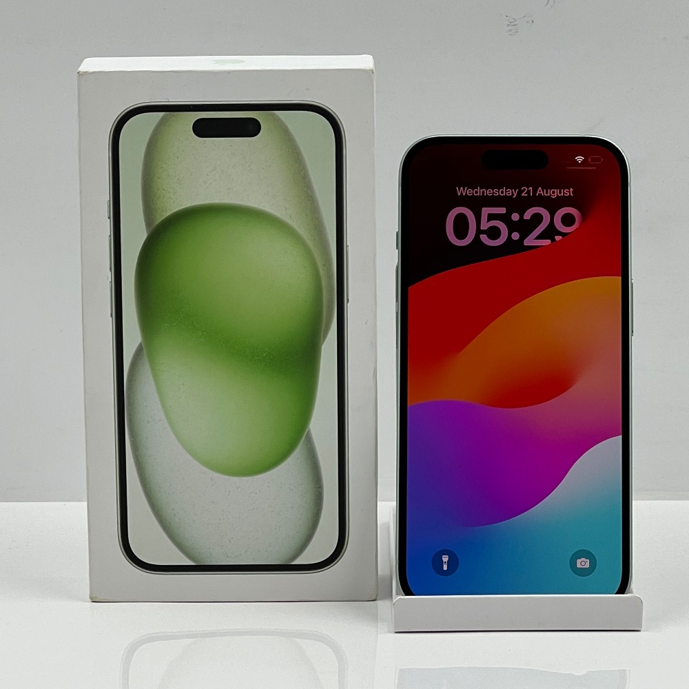 Pre-owned APPLE IPHONE 15 A3090 - 256GB / UNLOCKED /GREEN 100% BATTERY ...